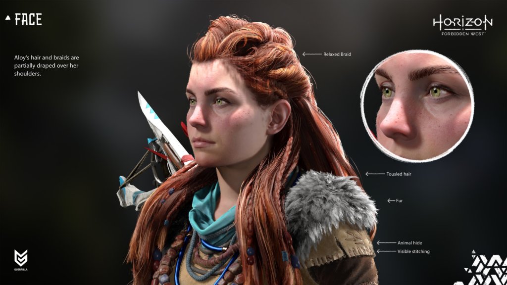 Nuevas imágenes del modelo de Aloy en Horizon Forbidden West en PS5